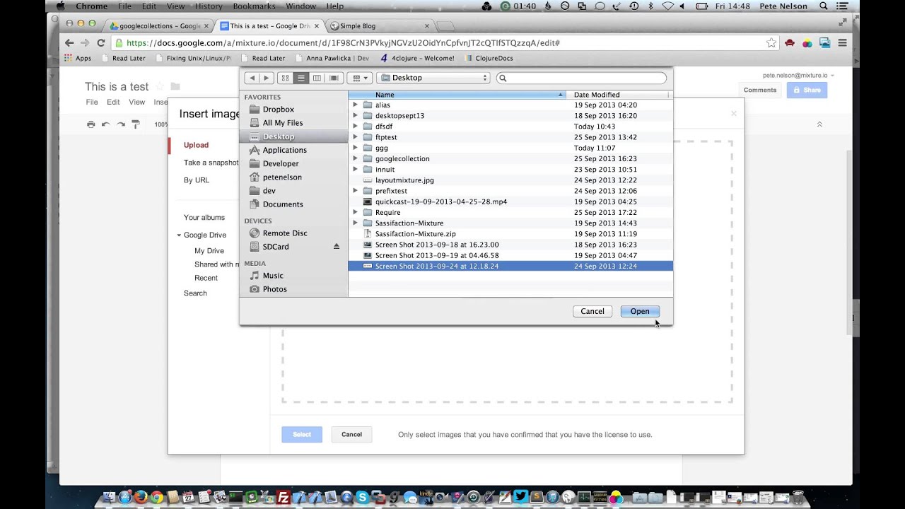 Mixture and Google Docs - an experiment - YouTube