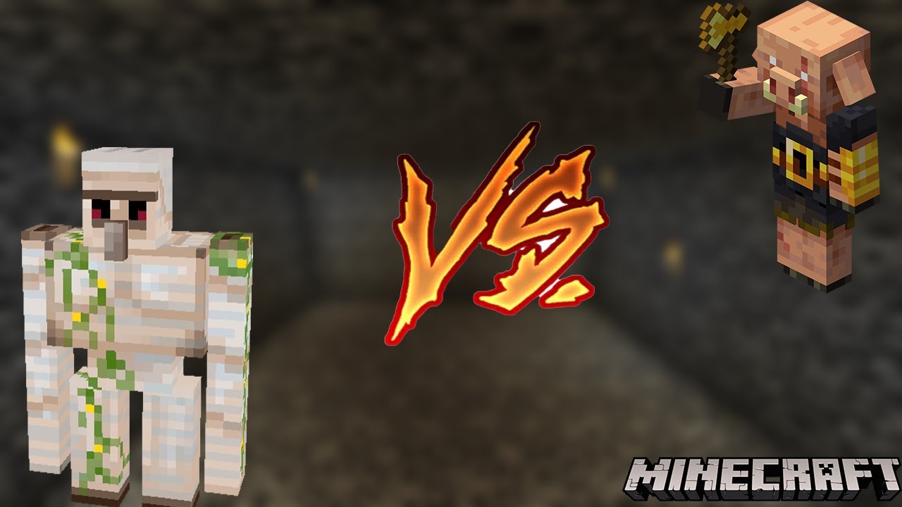 piglin brute vs iron golem | minecraft | minecraft piglin brute vs iron ...