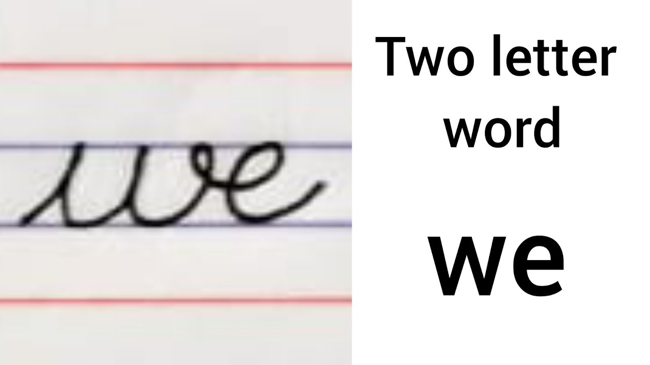EP #24 - Two letter word "we" in cursive | LEARN EASILY - YouTube