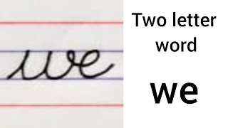 The Word We In Cursive