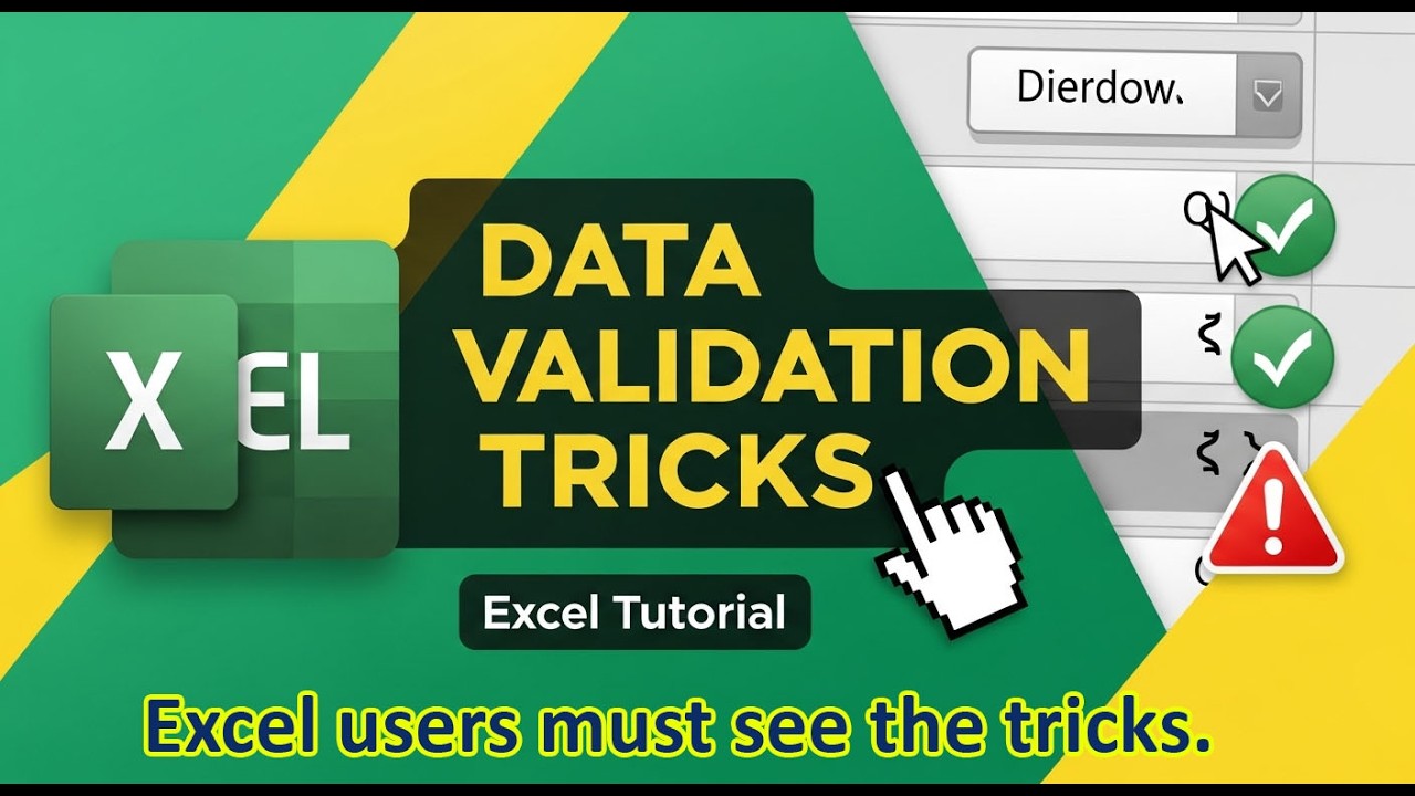 Data Validation Tricks in Excel - Excel Tutorial - YouTube