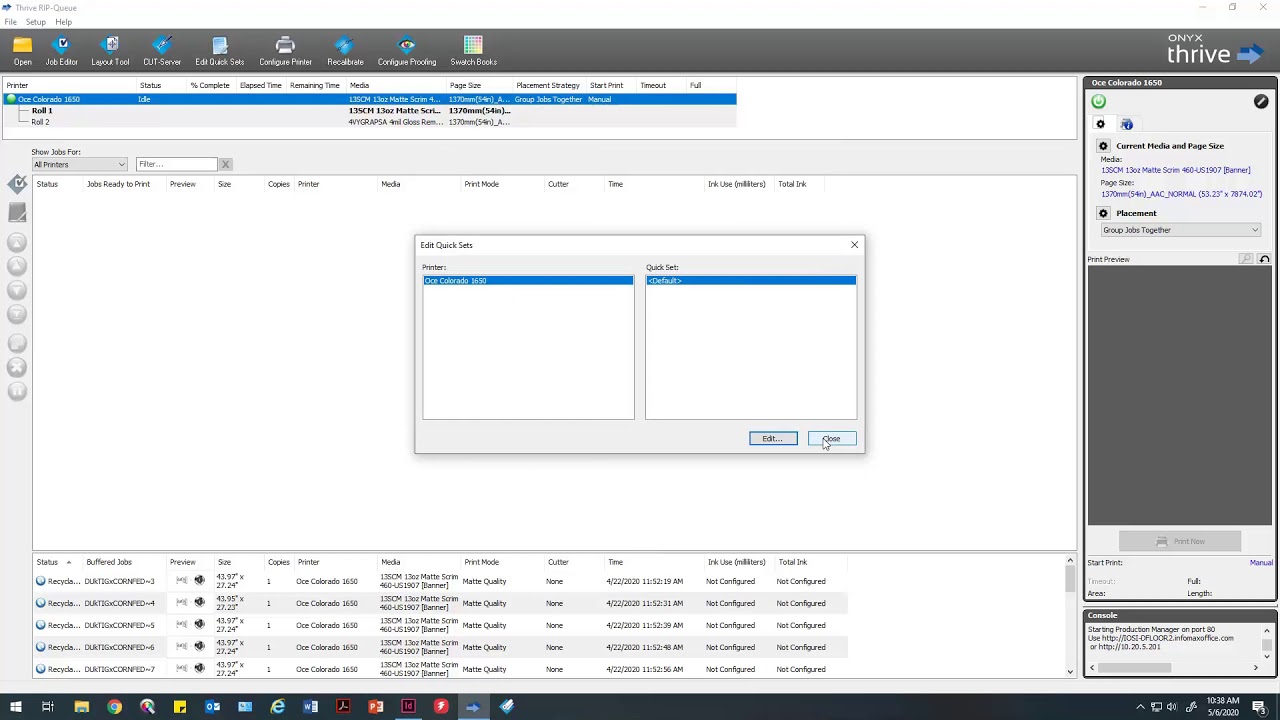 Onyx - Enabling Ink Calculations On The Default QuickSet - YouTube