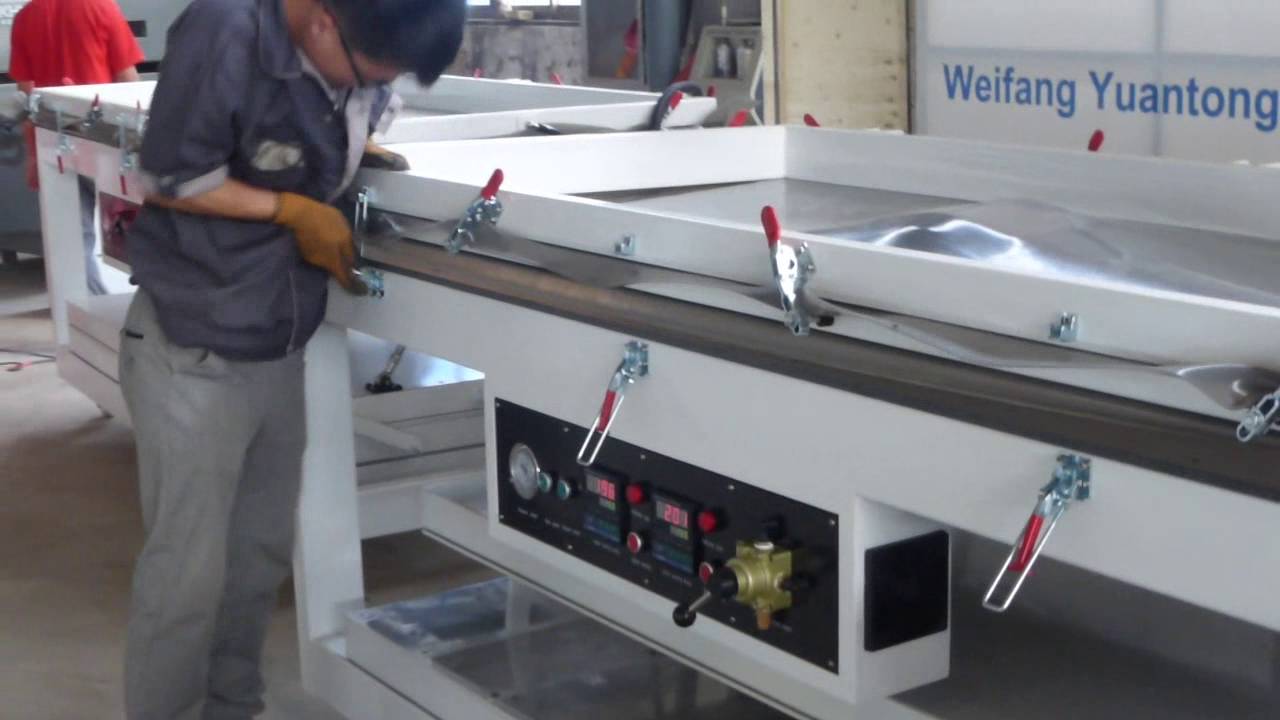BSF --A corian vacuum forming machine-- test video to Craig - YouTube