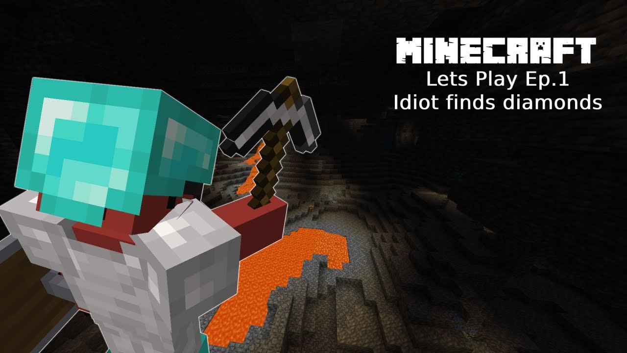 Minecraft Lets Play Ep. 1 - Idiot finds diamonds (No Commentary) - YouTube
