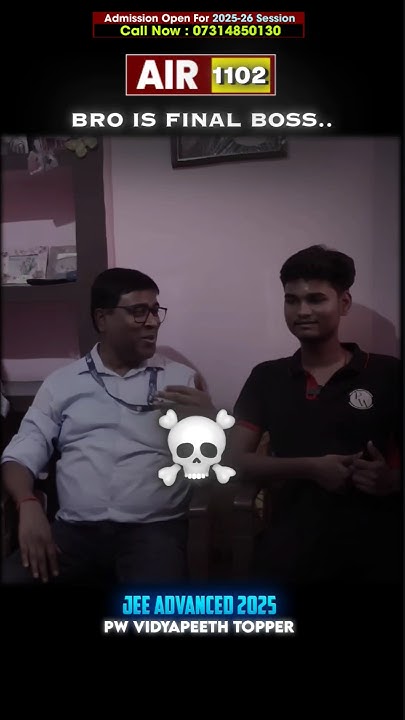 AIR - 1102 🔥☠️ - Bro Is Final Boss 🔥🤯 #physicswallah #pw #pw_motivation #pwians #jee #shorts ...