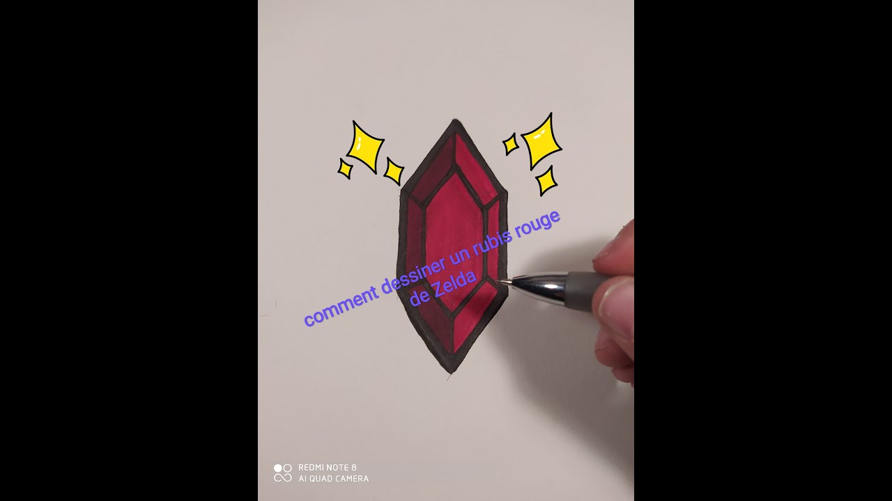 comment dessiner un rubis de zelda - YouTube