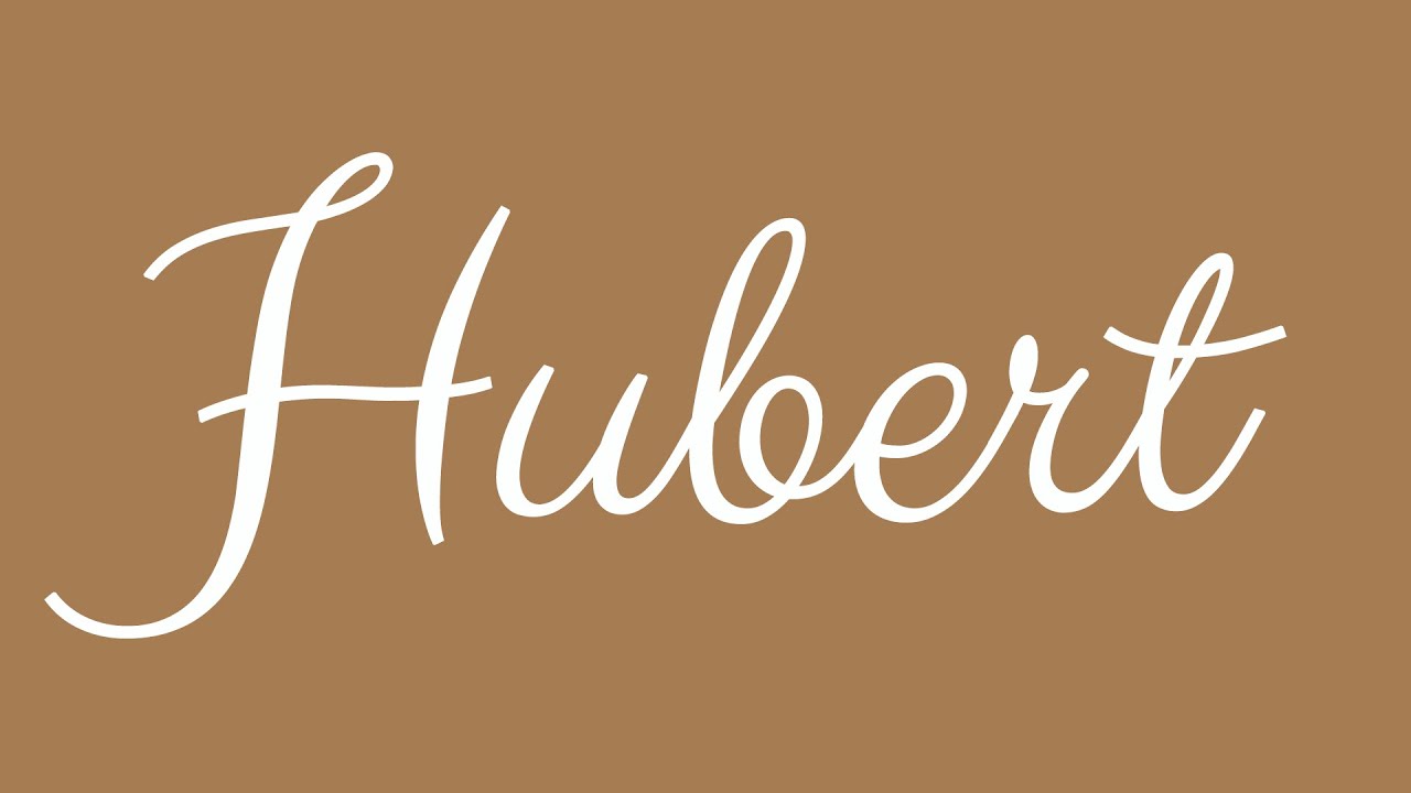 Learn how to Sign the Name Hubert Stylishly in Cursive Writing - YouTube