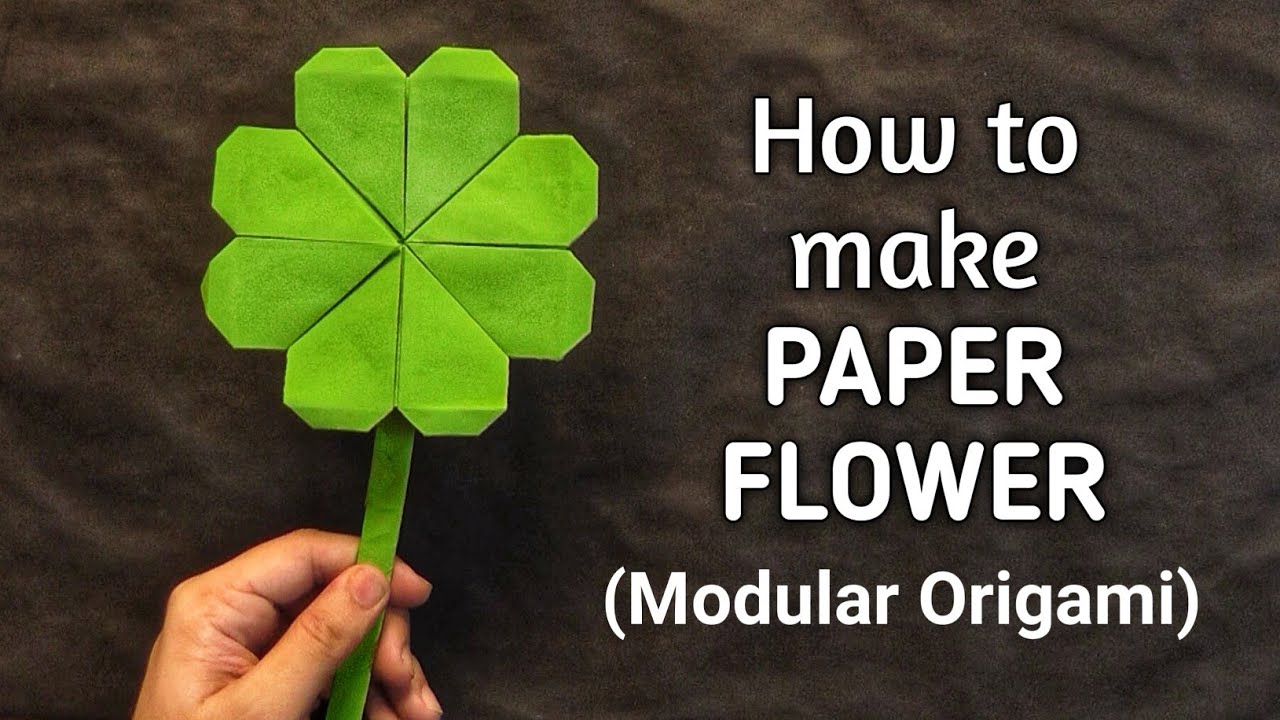 How to make an easy modular origami paper flower | Origami/Paper ...