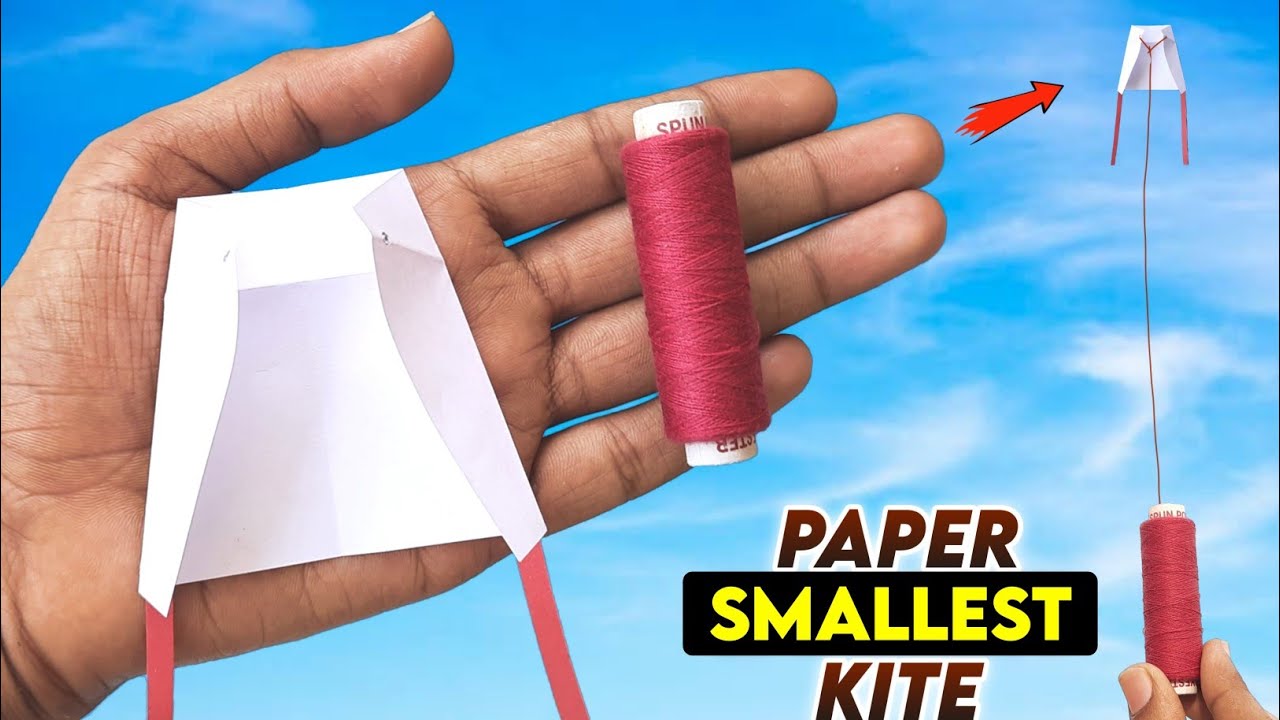 A4 Paper Smallest kite , how to make paper kite , paper flying toy ...