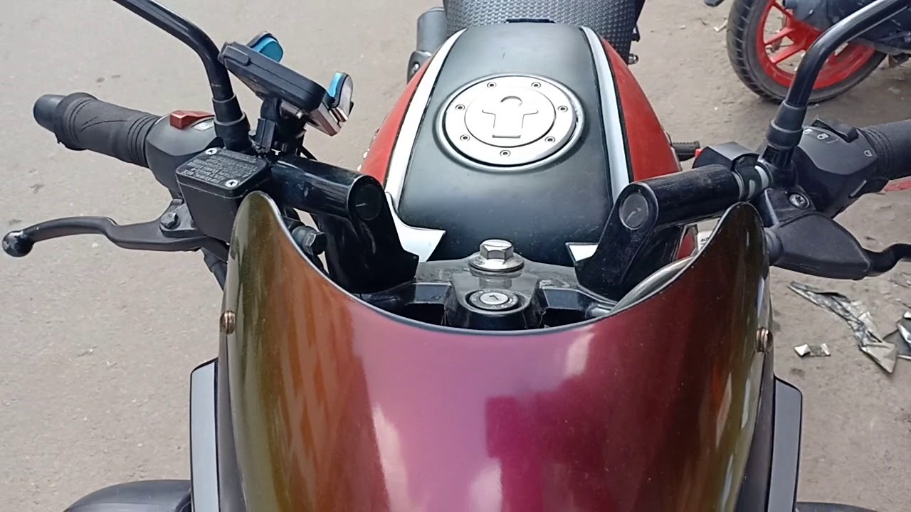 Pulser Full Wrap Royal Red and Black Matt New Look - YouTube