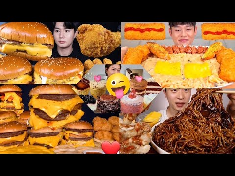 *ASMR*BEST MUKBANG COMPILATION|| FAST FOOD COMBO BIG BITES ASMR MUKBANG ...