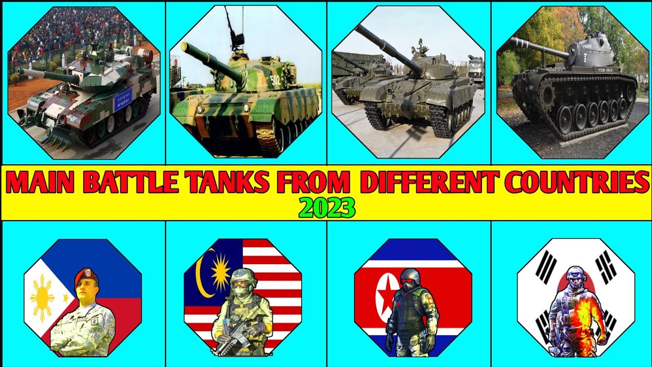 Main battle tanks from different countries 2023 | Types of Tanks from ...