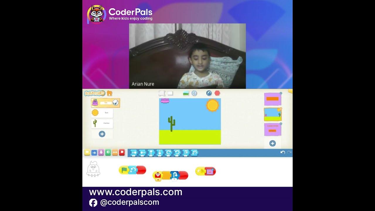 Arian - Nursery Student at CoderPals - YouTube