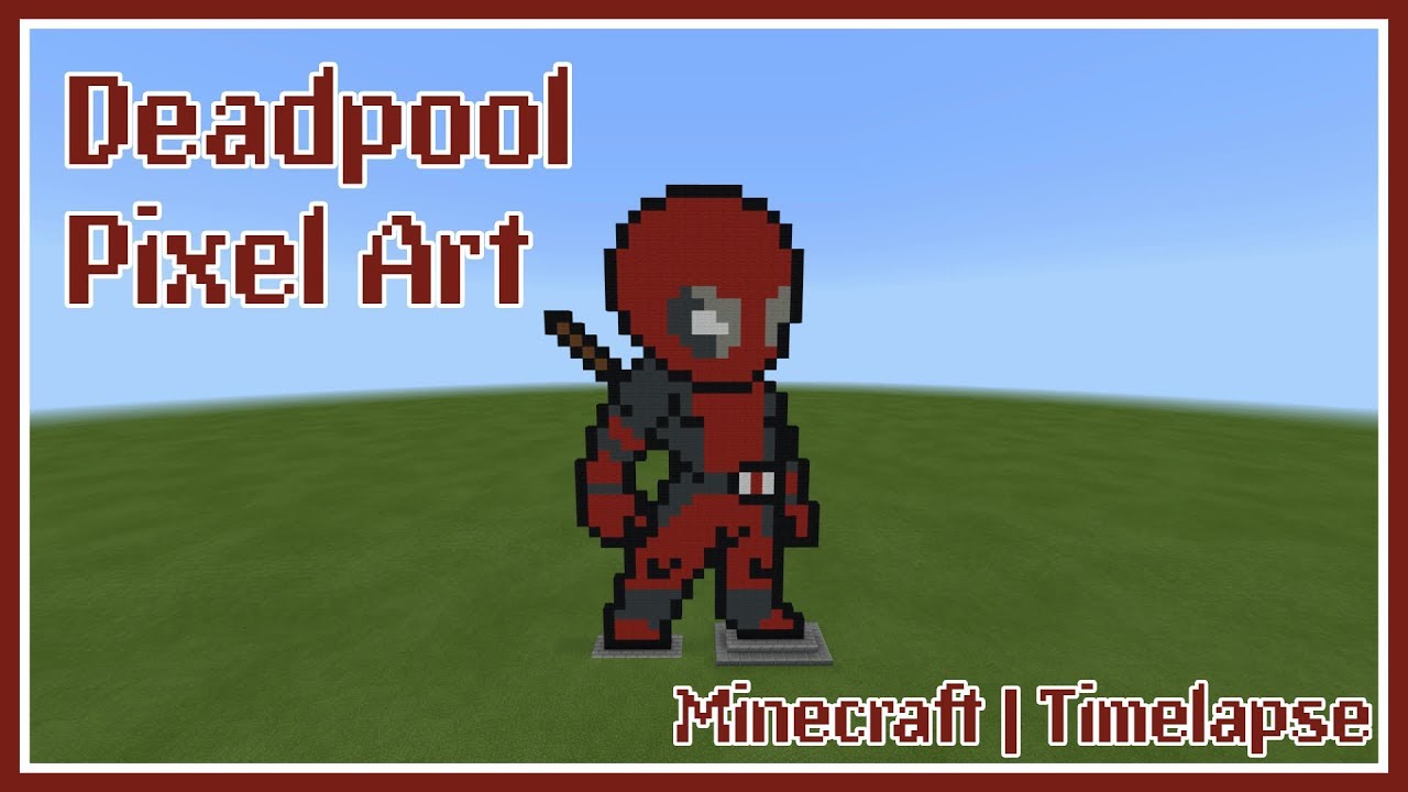 Deadpool Pixel Art | Minecraft | Timelapse - YouTube