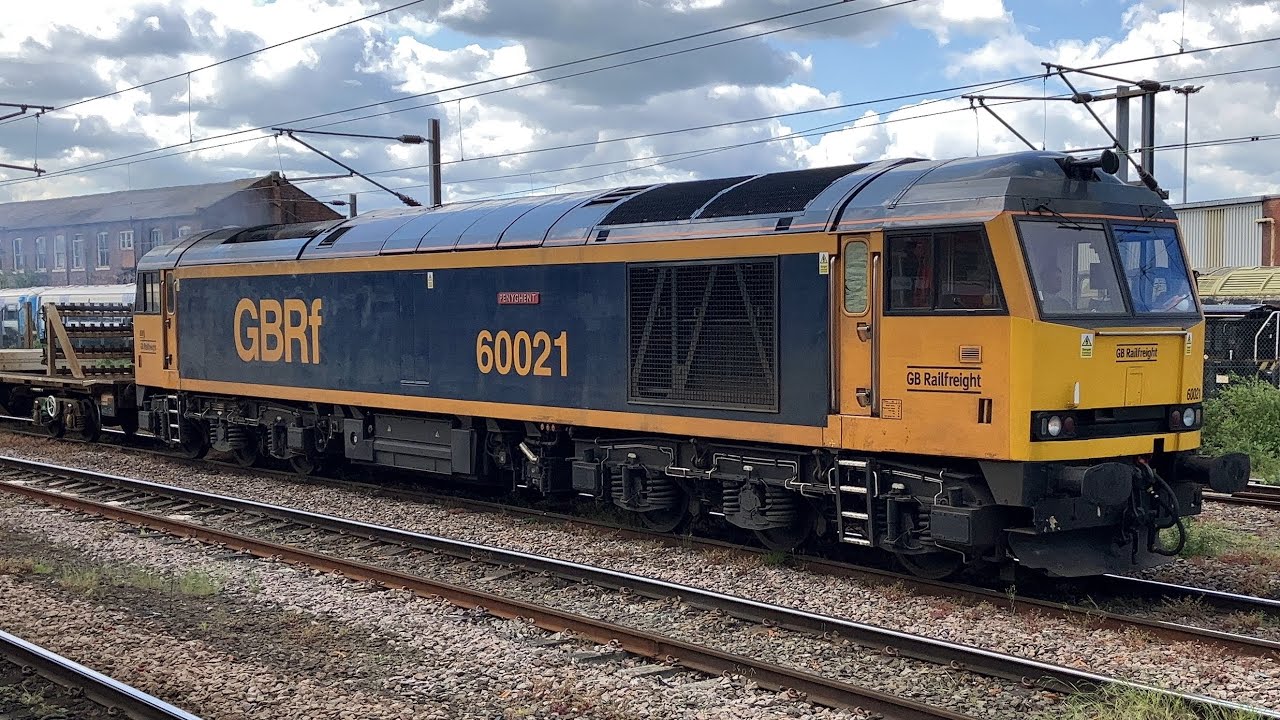 60021 GBRF Leaving Doncaster railway station - YouTube
