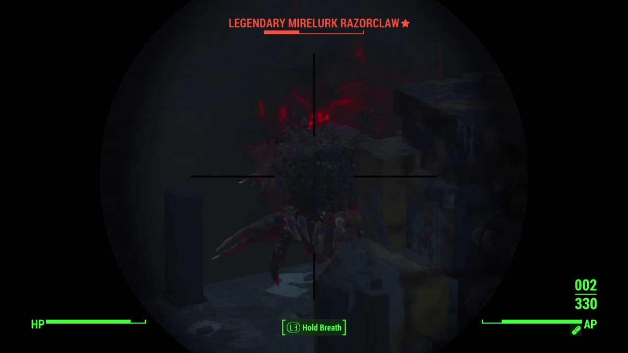Live Fallout 4, Killing a legendary Mirelurk razorclaw - YouTube