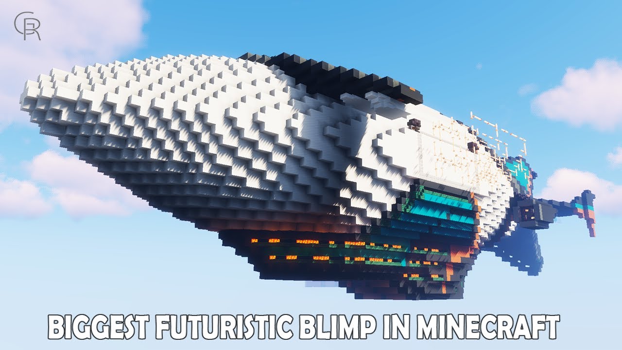 Minecraft: BIGGEST FUTURISTIC BLIMP IN MINECRAFT (ultra modern blimp ...