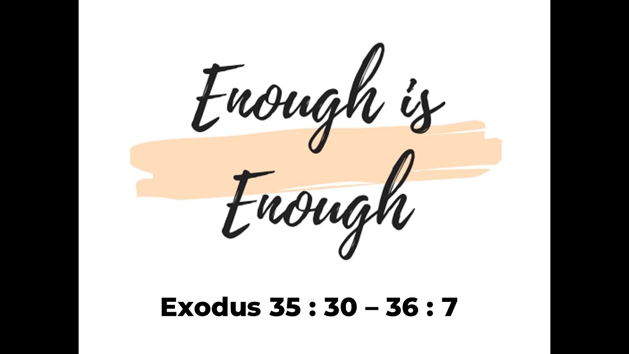 ** Enough is Enough**| Ballybay Presbyterian Church | Sermon - YouTube