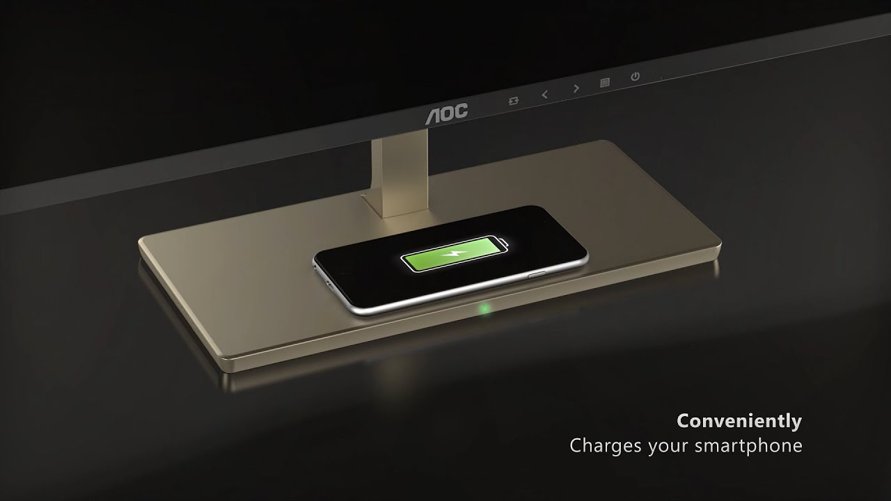 AOC Full HD Monitor with Wireless Charging Base Product Video - YouTube