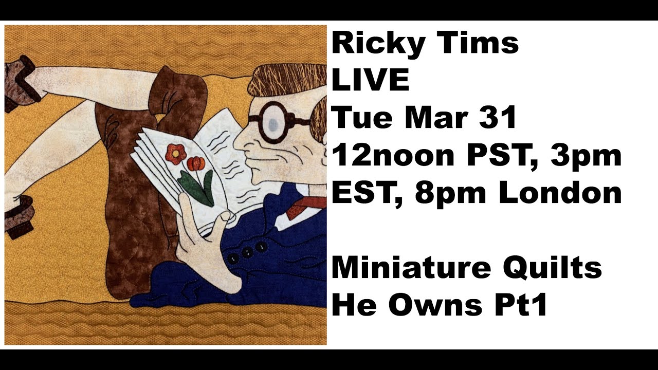Ricky Tims LIVE - My Miniature Quilt Collection Pt1 - YouTube