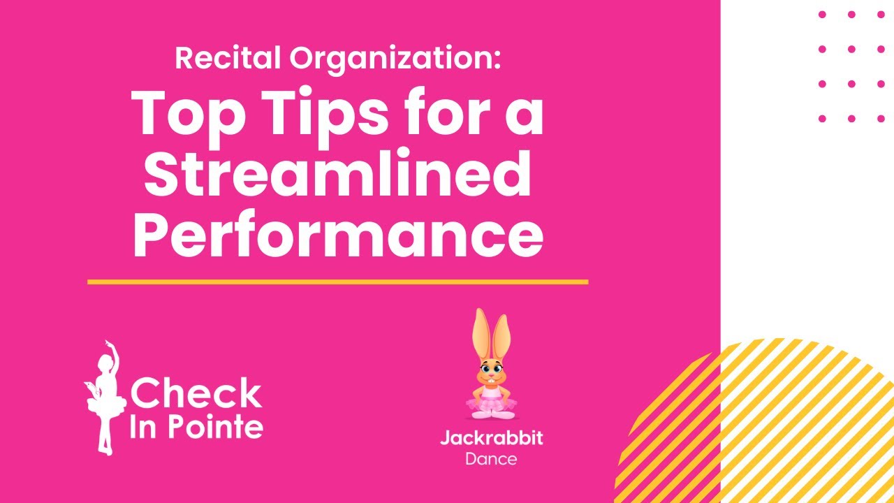 Recital Organization: Top Tips for a Streamlined Performance - YouTube