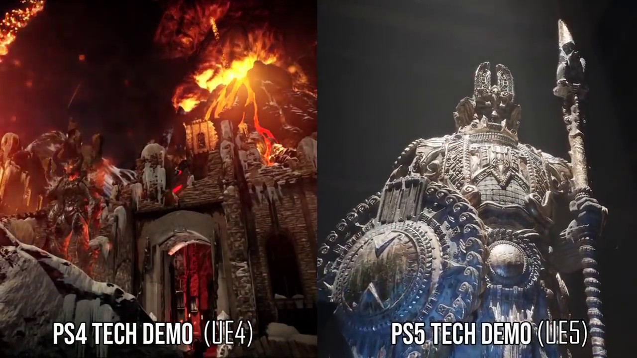 PS4 Tech Demo VS PS5 Tech Demo Unreal Engine 4 vs Unreal Engine 5 ...