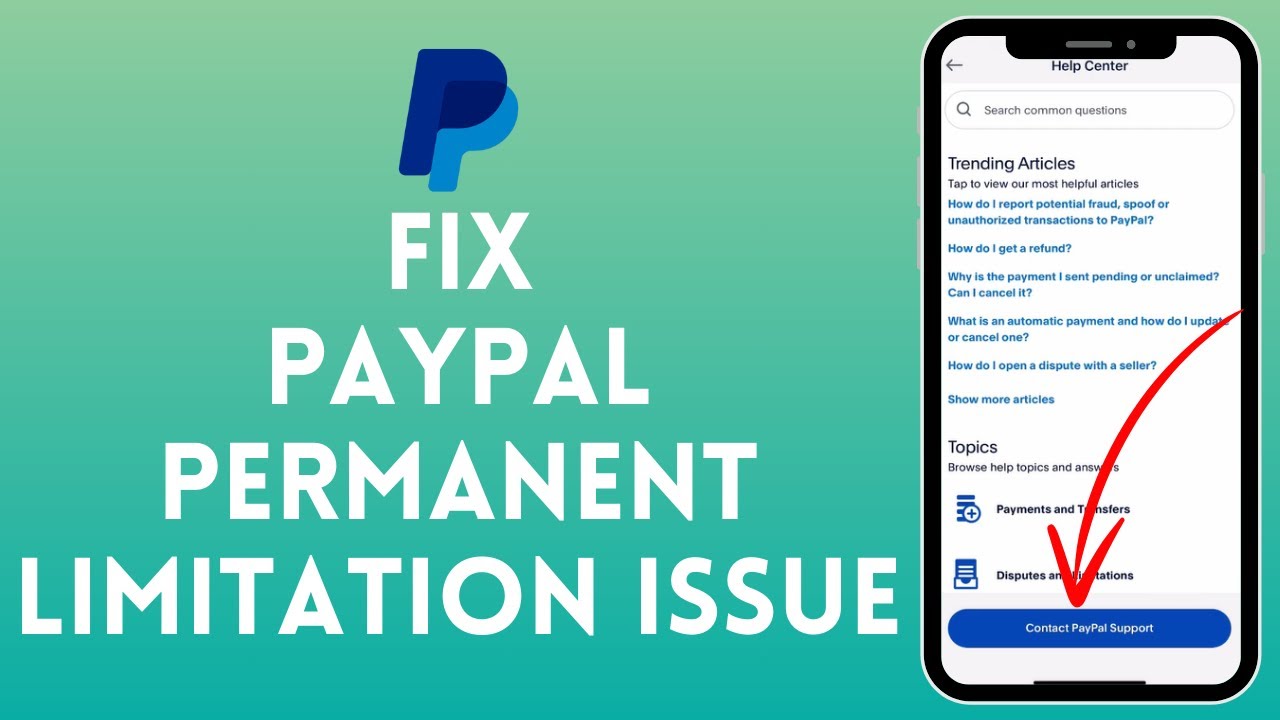 How to Fix PayPal Permanent Limitation issue 2024? - YouTube