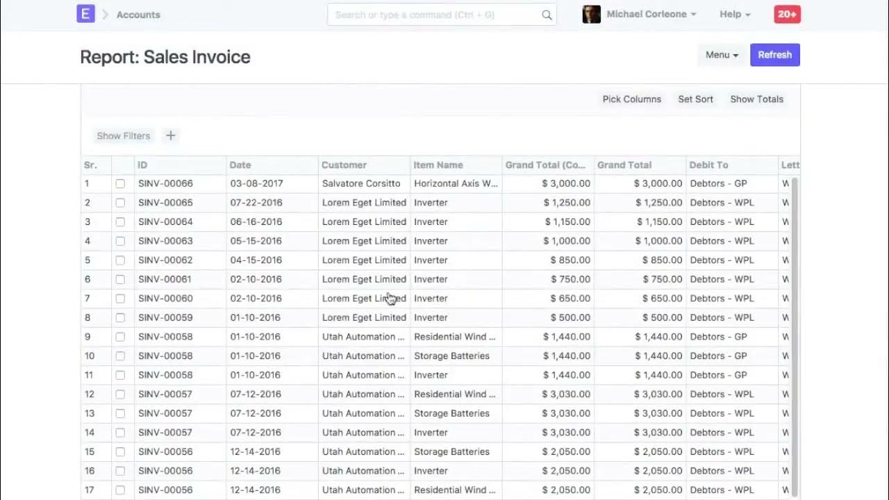 ERPNext Custom Report Builder - YouTube