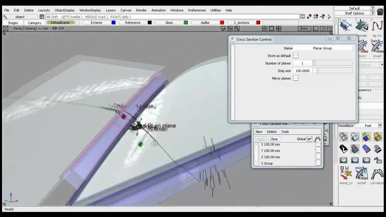 Autodesk Alias 2011 Highlights-Editor for Creating Cross Sections - YouTube