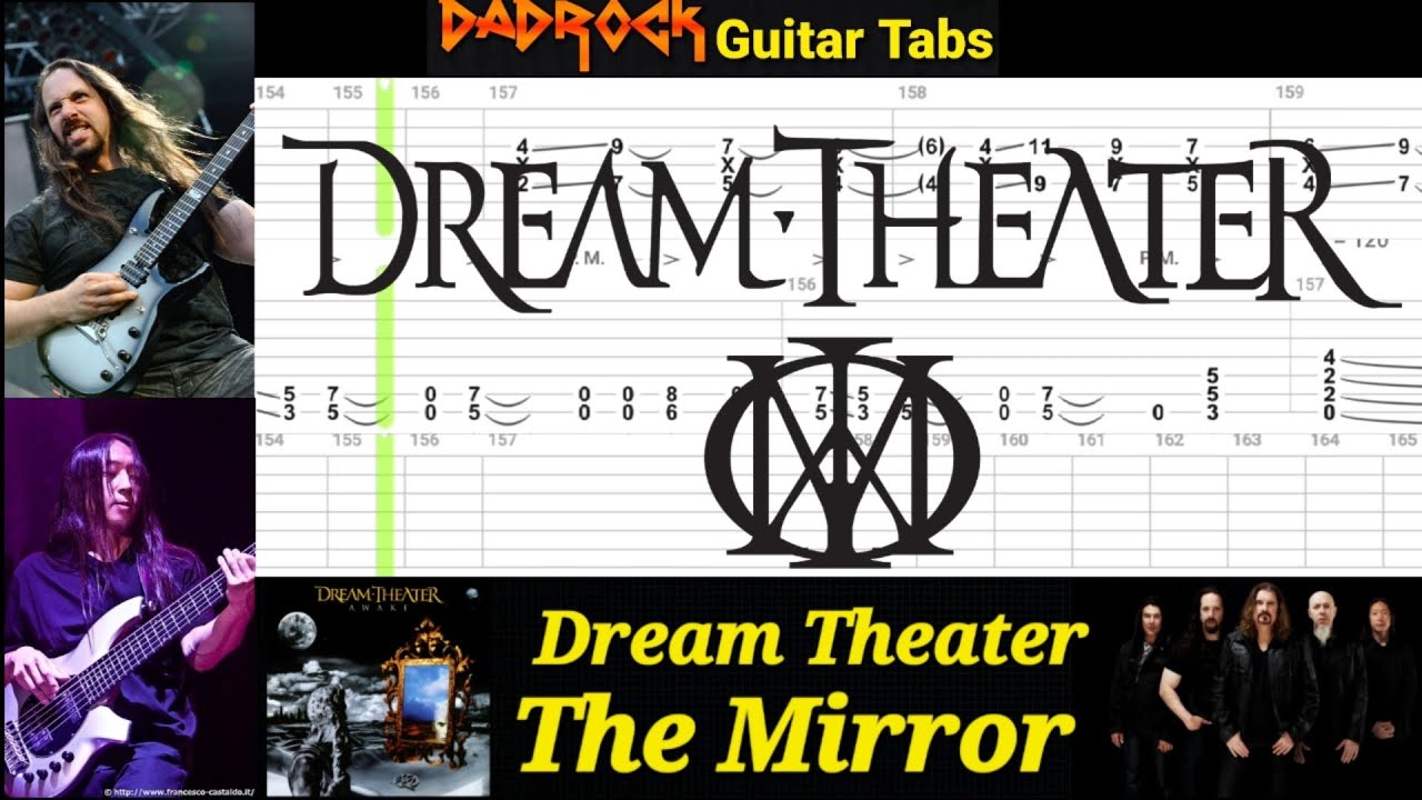 The Mirror - Dream Theater - Guitar + Bass TABS Lesson - YouTube