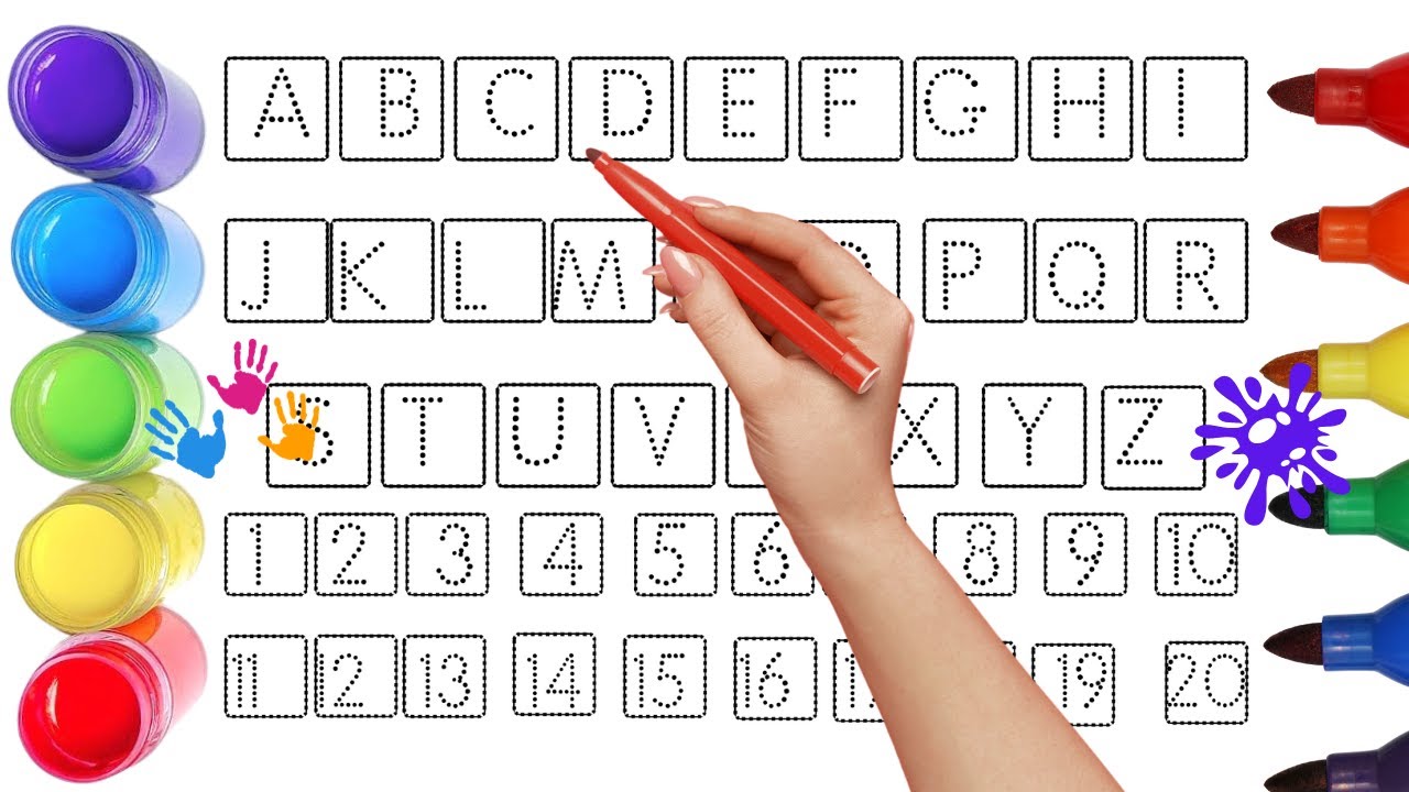 ABC and numbers For Kids || Alphabets writing tutorial || Learn ...