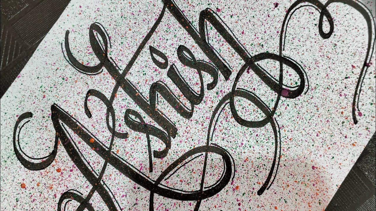 "Ashish" name written by pen.💞 #calligraphy #calligraphyart # ...
