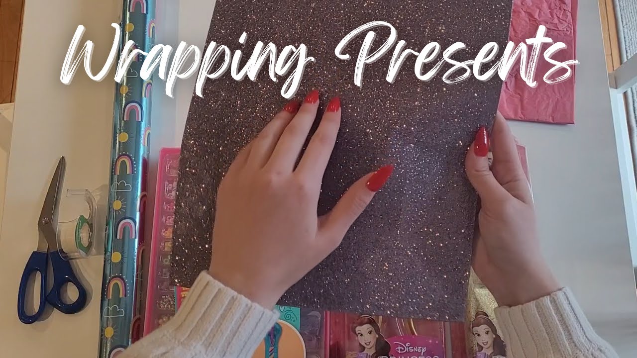 ASMR Gift Wrapping - Soft Spoken, Paper Crinkling, Scissor Sounds (Lofi ASMR) - YouTube