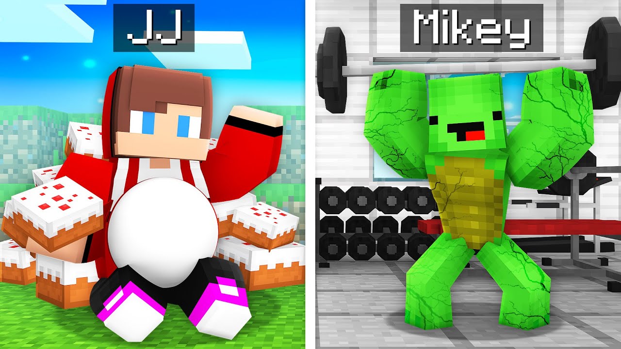Maizen : Fat JJ and Strong Mikey Survival Battle - Minecraft Animation (JJ and Mikey) - YouTube