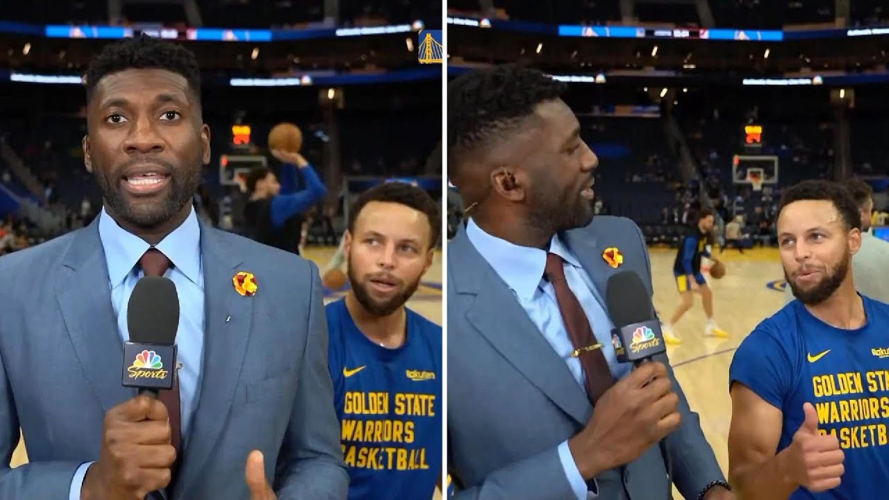 Steph Curry was trolling reporter Festus Ezeli 🤣 - YouTube