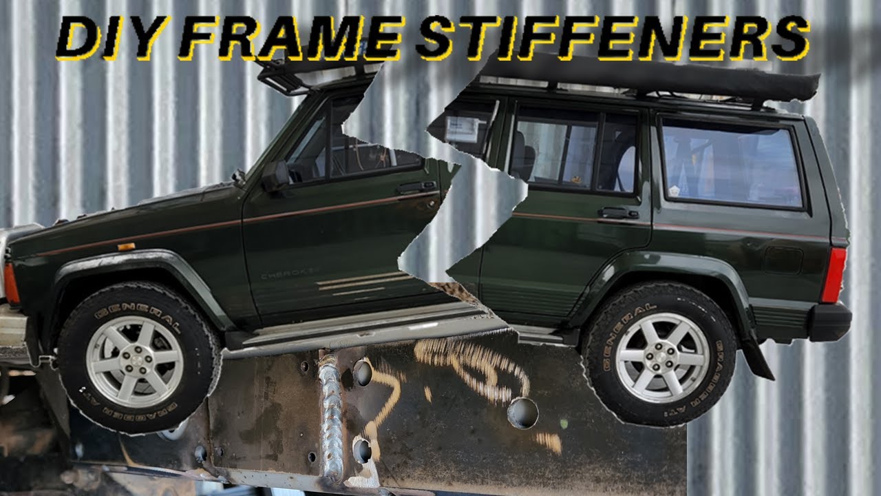 XJ JEEP DIY Frame stiffeners - YouTube