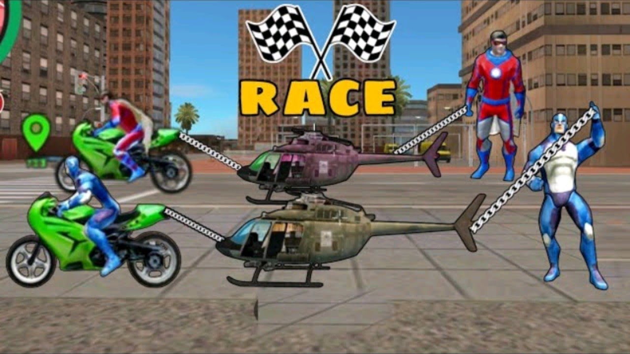 Rope Hero Vs Super Hero New Mission/Race in Vice Town || Rope hero new ...