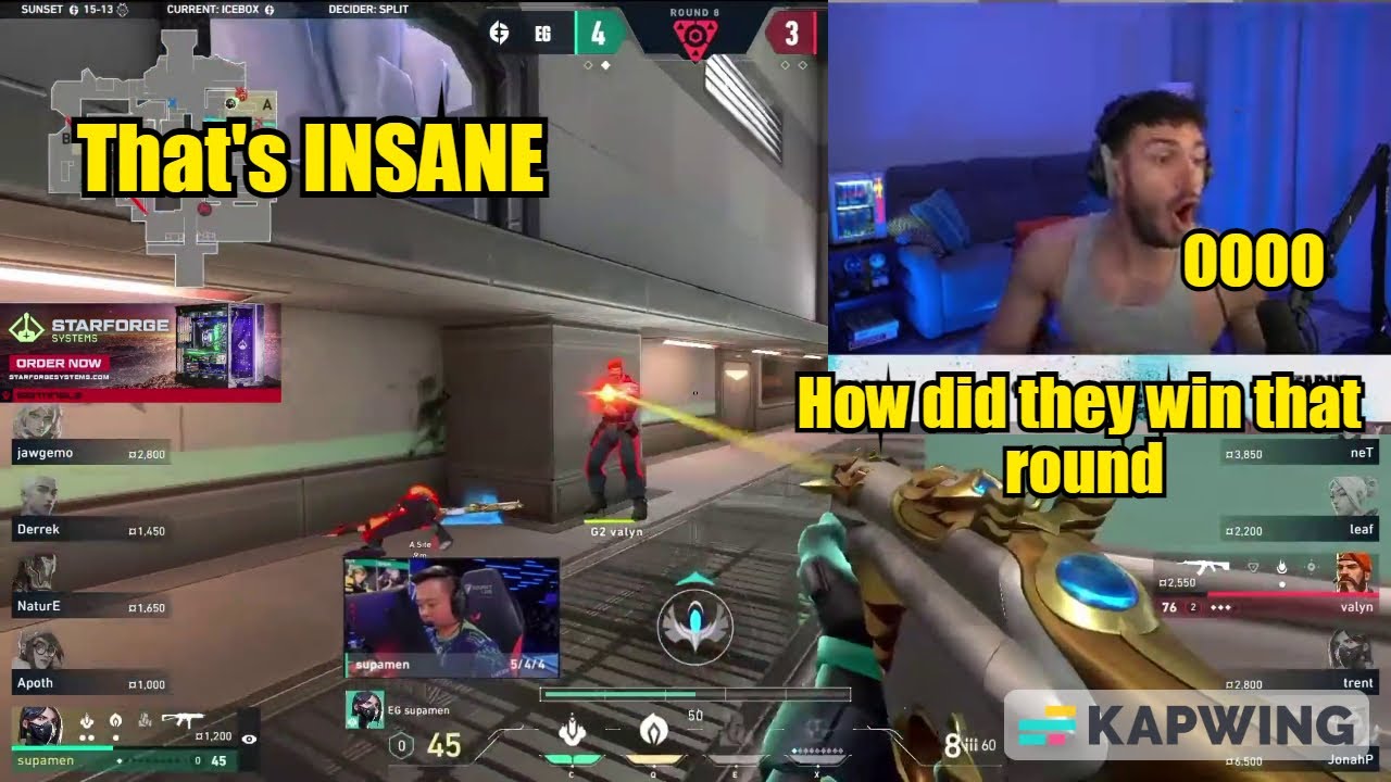 Tarik's crazy reaction to EG Supaman's INSANE 1V2 Clutch against G2 ...