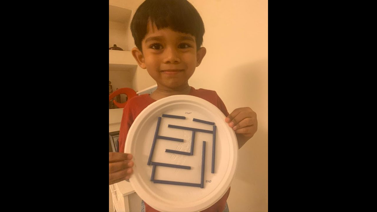 Paper plate maze - YouTube