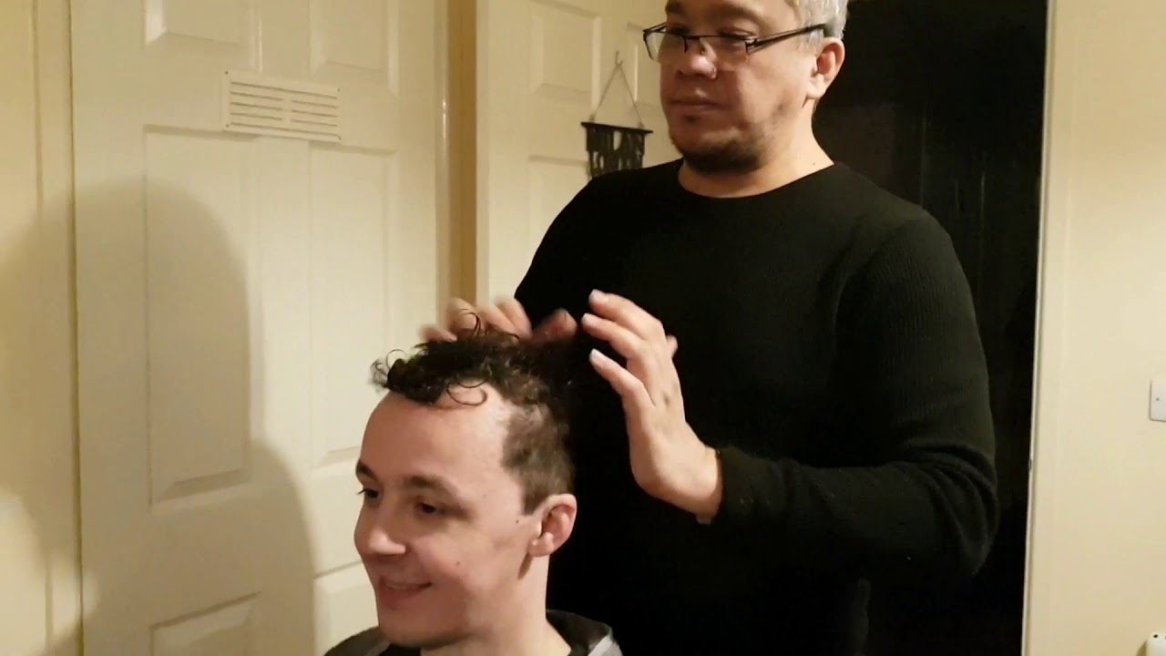 MY FIRST BARBER HAIRCUT...BY MYSELF - YouTube