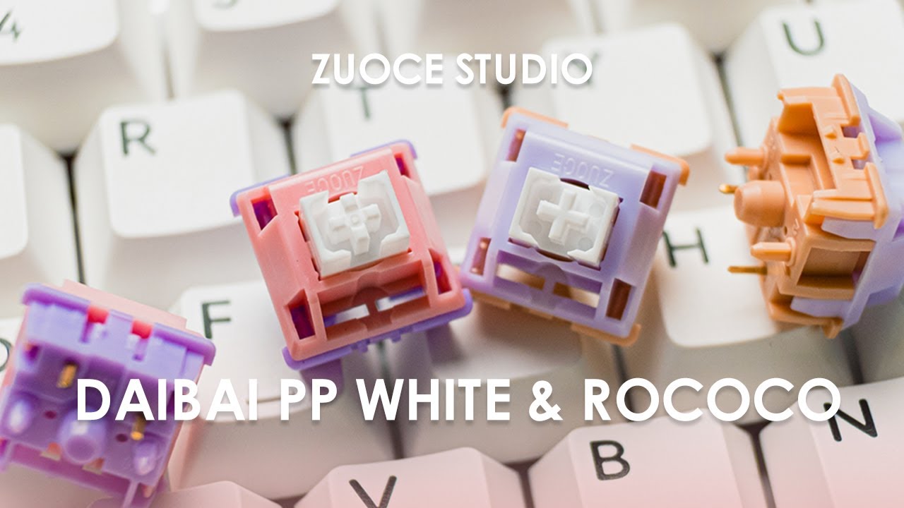 Zuoce Studio Daibai PP White & Rococo Switches Typing Sound w/Melgeek MJ 68 - YouTube
