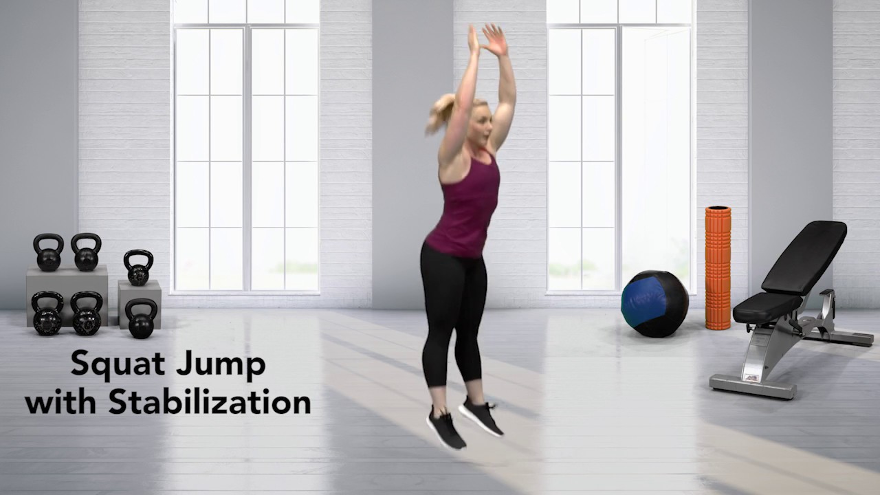 How to do a Squat Jump with Stabilization - YouTube