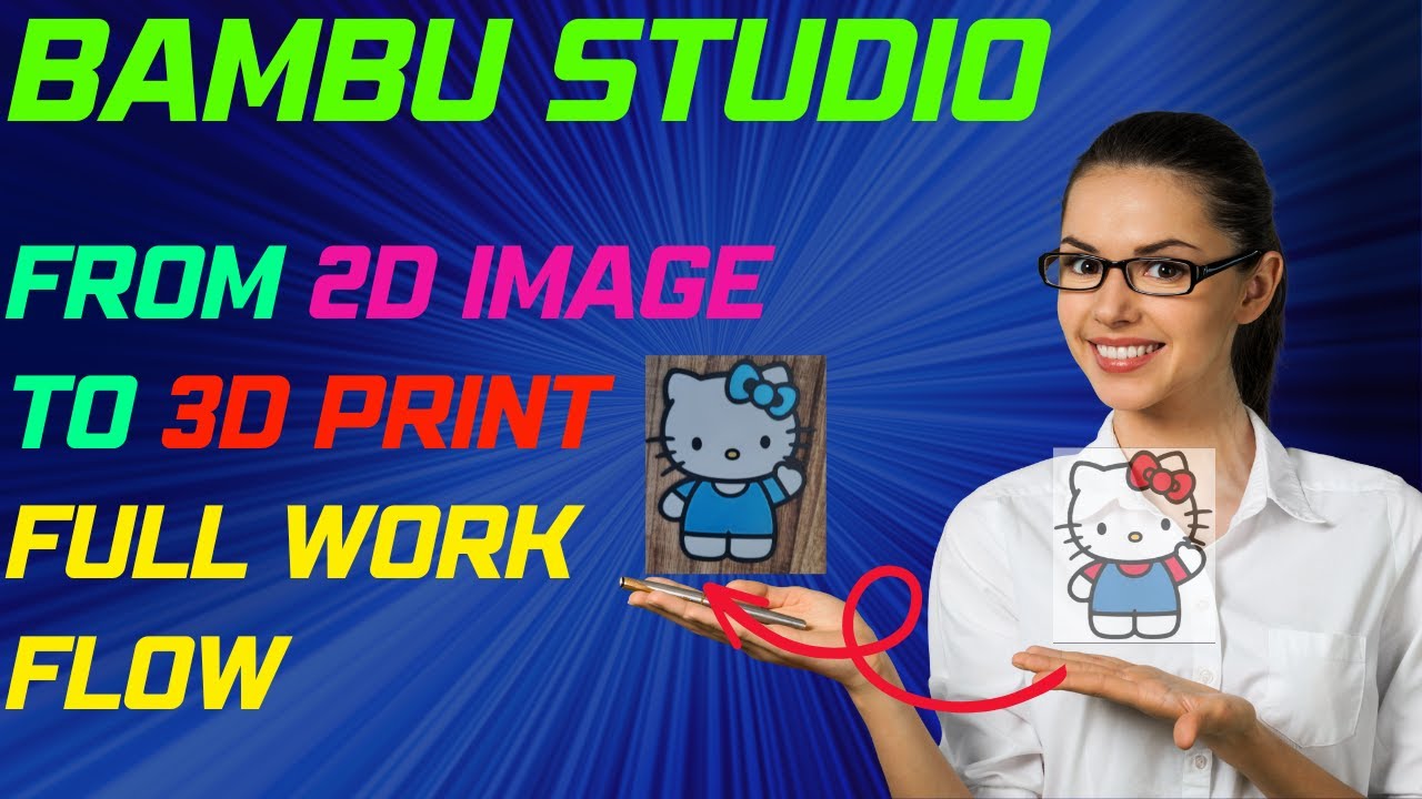 Bambu Studio project 2d image to 3d print with bonus (Full Work Flow ...