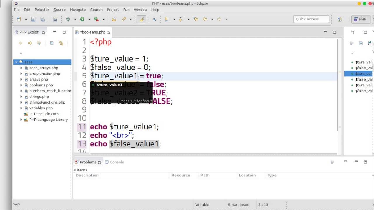46 PHP scripting language Booleans - YouTube