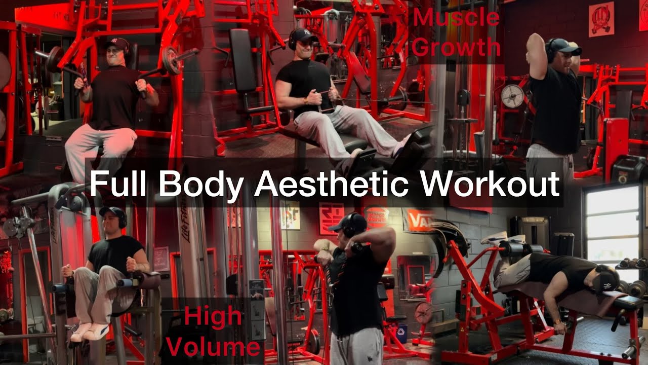 Full Body Aesthetic Workout | High Volume, Low Weight, High Reps for ...