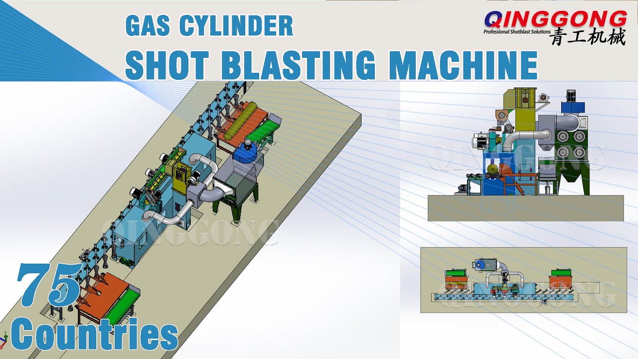 Successful Test | Gas Cylinder Shot Blasting Machine | Steel pipe shot ...