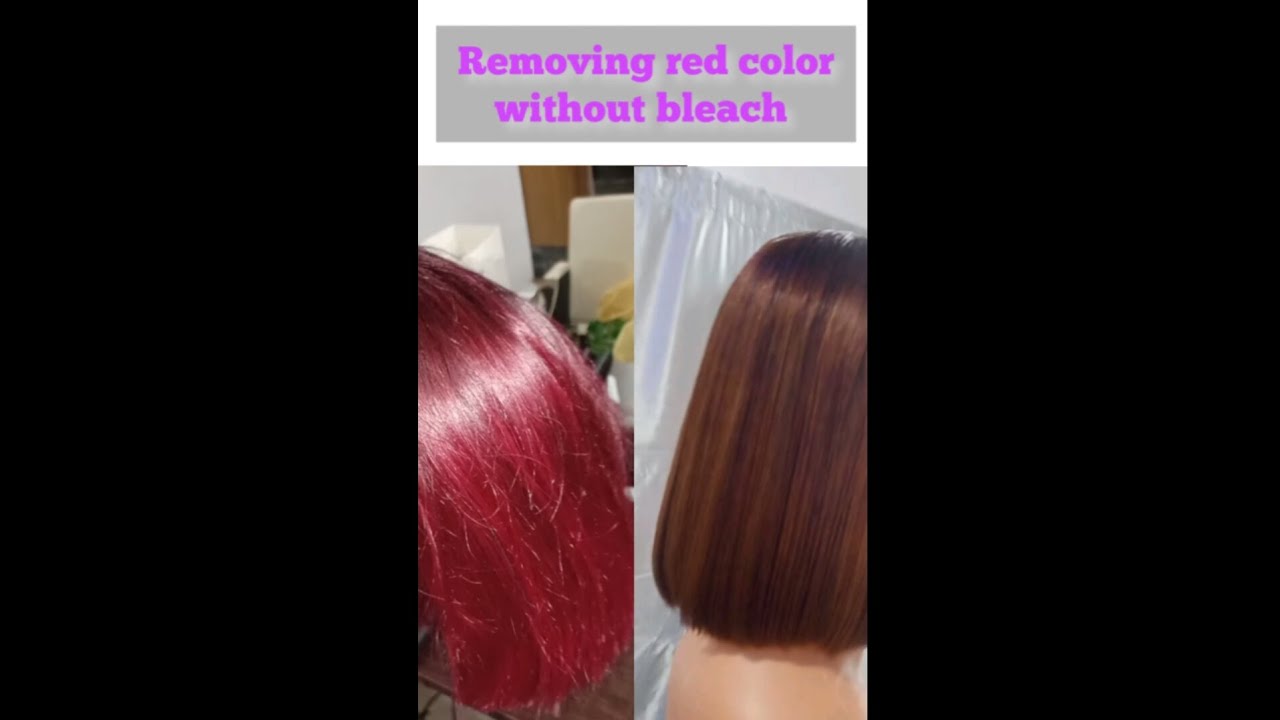 how I removed red color from this hair without bleaching it ...