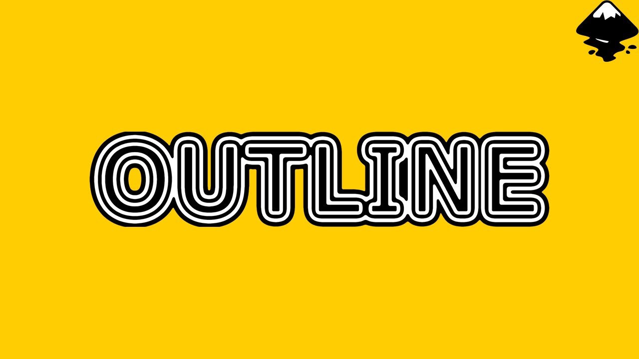 Multiple Text Outline Effect in Inkscape - YouTube