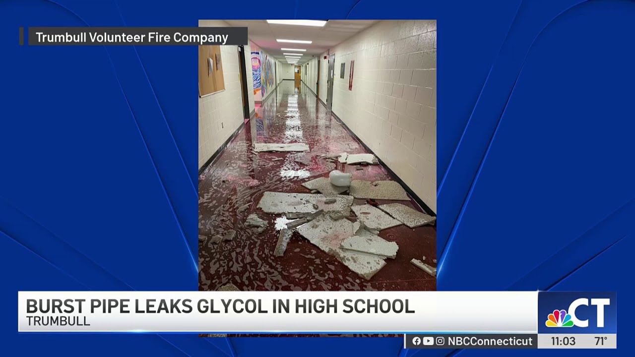 Trumbull High School in Connecticut had 3-hour delay after glycol leak ...