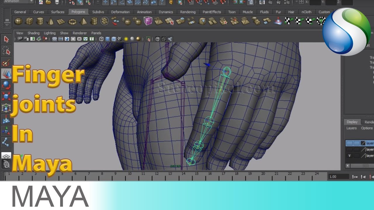 Rigging In Maya Chapter 05 Finger Joints Youtube